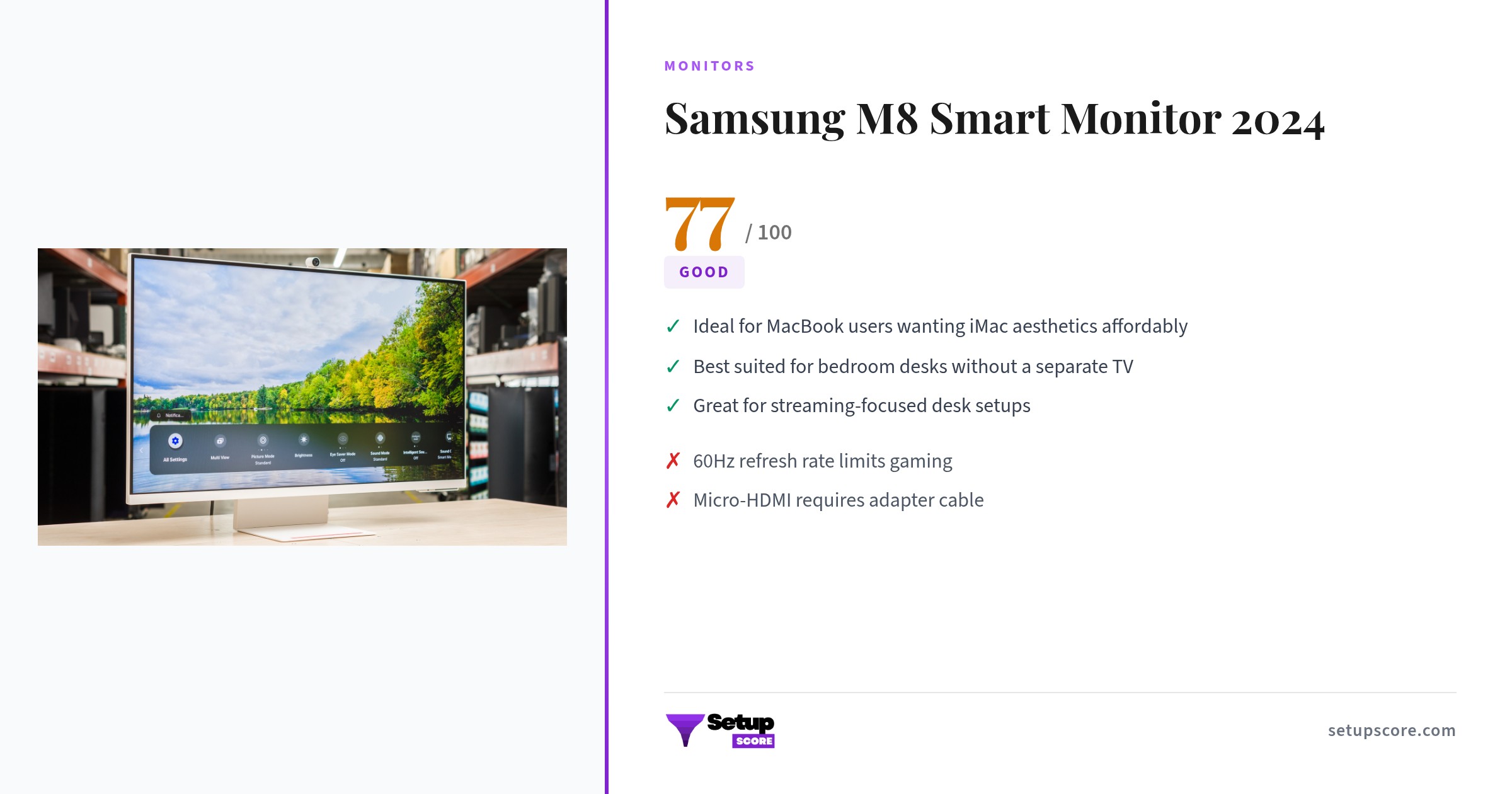 Samsung M8 Smart Monitor 2024 Review: Built for Mac Users